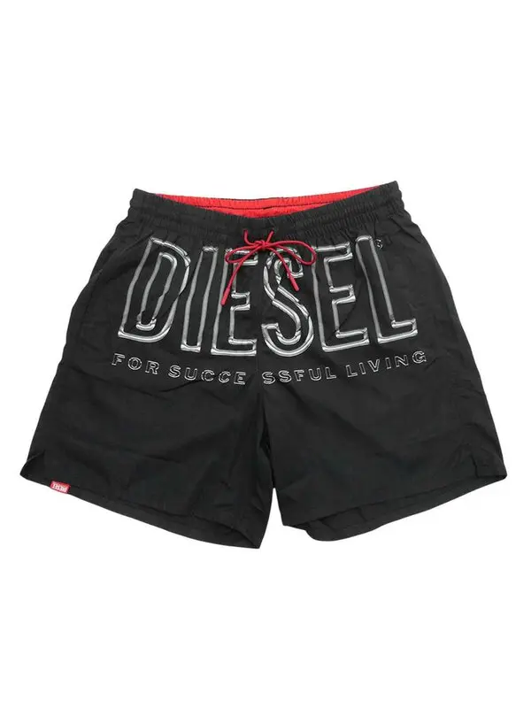 DIESEL® Logo Swim Shorts - Black