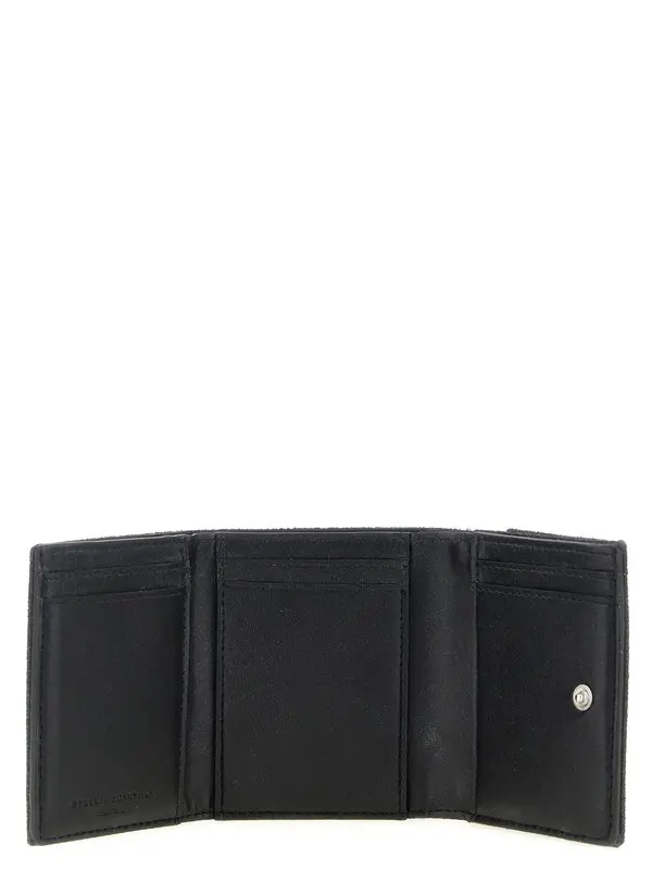 Stella McCartney Falabella Tri-fold Wallet With Chain Detail - Black