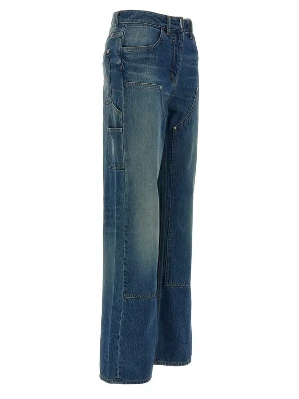 Givenchy Wide Leg Jeans With Flap Detail