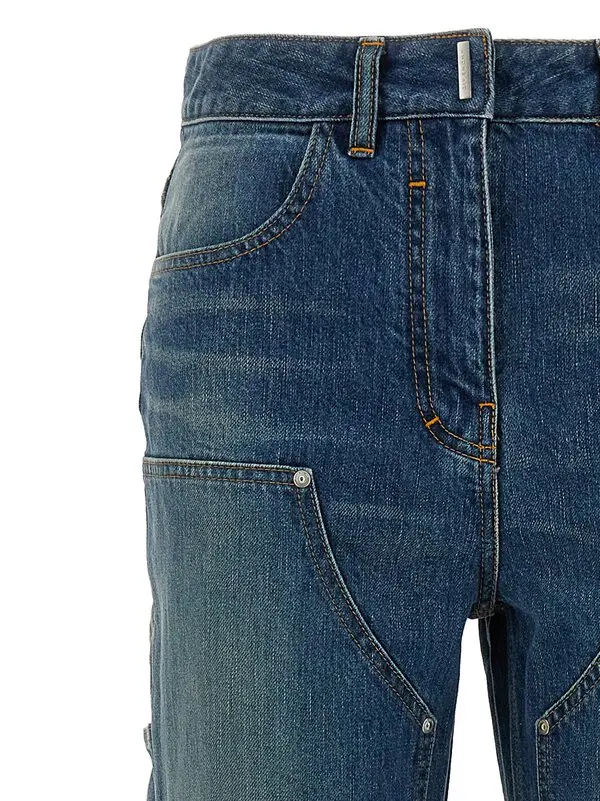 Givenchy Wide Leg Jeans With Flap Detail