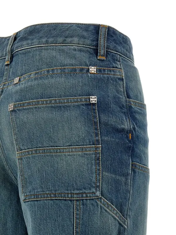 Givenchy Wide Leg Jeans With Flap Detail