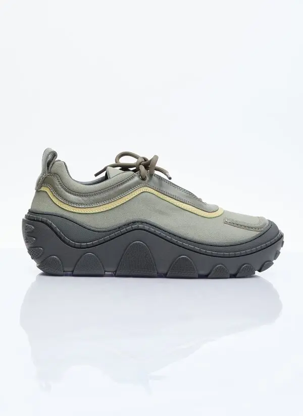KIKO KOSTADINOV Tonkin Canvas Sneakers With Leather Panels - Black