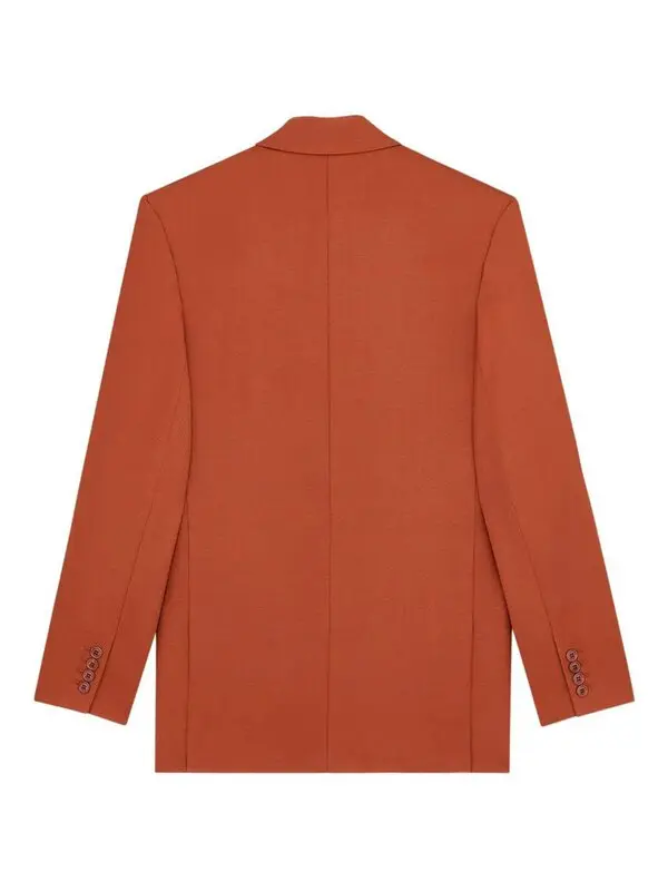 Saint Laurent Double-breasted Jacket In Wool Gabardine