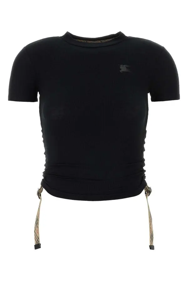 Burberry Stretch Cashmere Blend T-shirt - Black