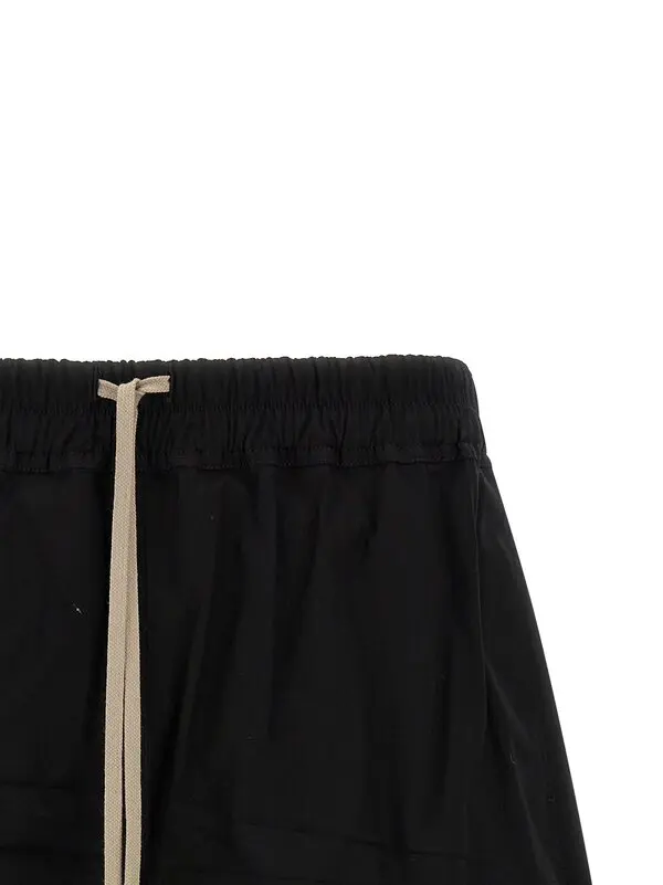 Rick Owens Cotton Poplin Bermuda Shorts - Black
