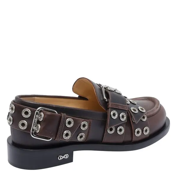 Mach & Mach Buckle Belt Vintage Loafers