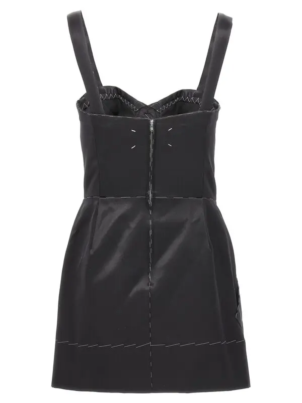 MAISON MARGIELA Contrast Stitching Corset Dress