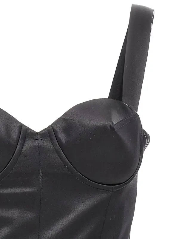 MAISON MARGIELA Contrast Stitching Corset Dress