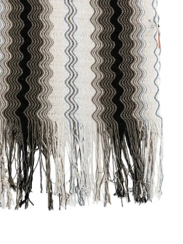 Missoni Zig-zag Viscose Blend Fringed Scarf