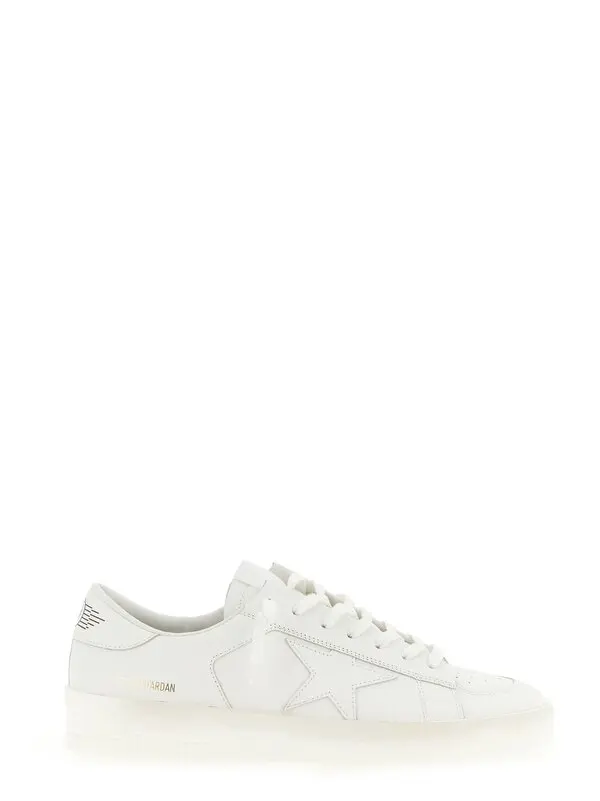 GOLDEN GOOSE Stardan Leather Lace Up Sneakers - White