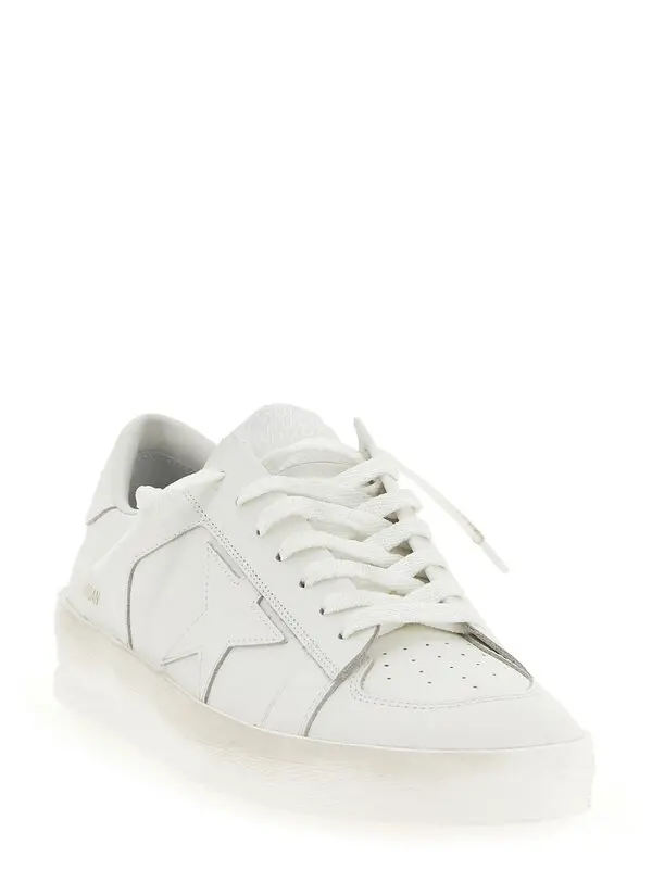 GOLDEN GOOSE Stardan Leather Lace Up Sneakers - White