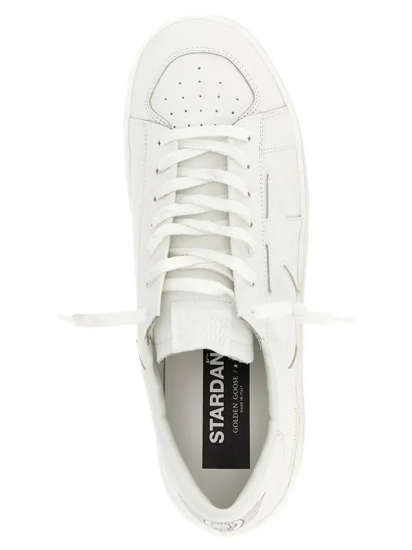 GOLDEN GOOSE Stardan Leather Lace Up Sneakers - White