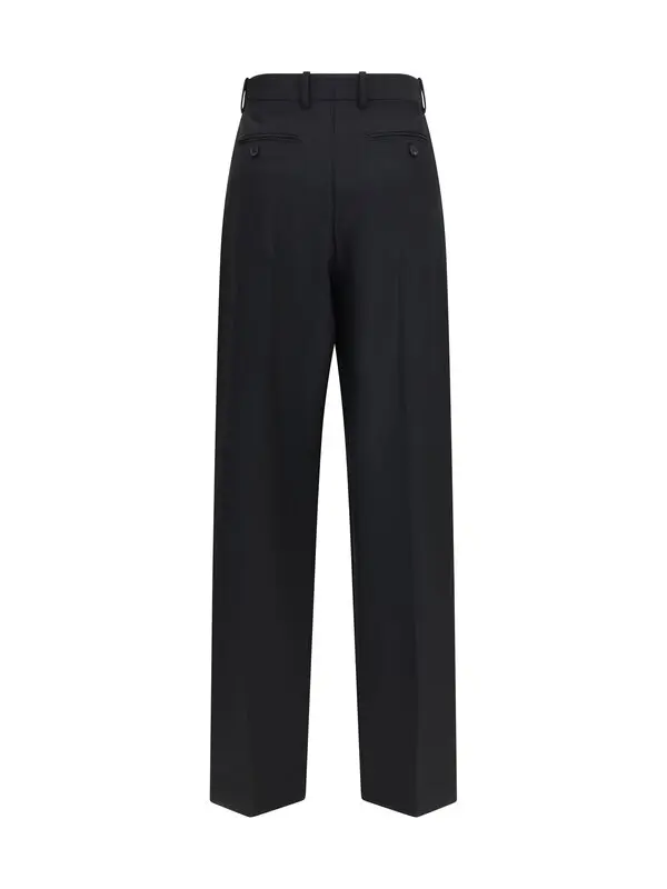 Givenchy Double-pleat Wool And Mohair Trousers - Black