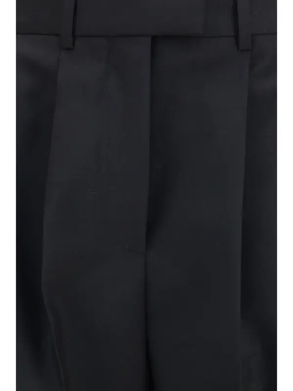 Givenchy Double-pleat Wool And Mohair Trousers - Black