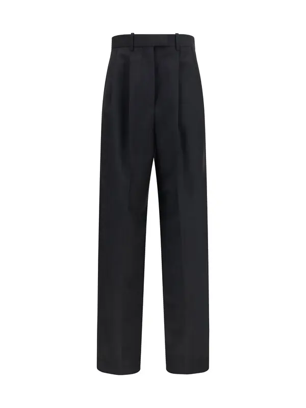 Givenchy Double-pleat Wool And Mohair Trousers - Black