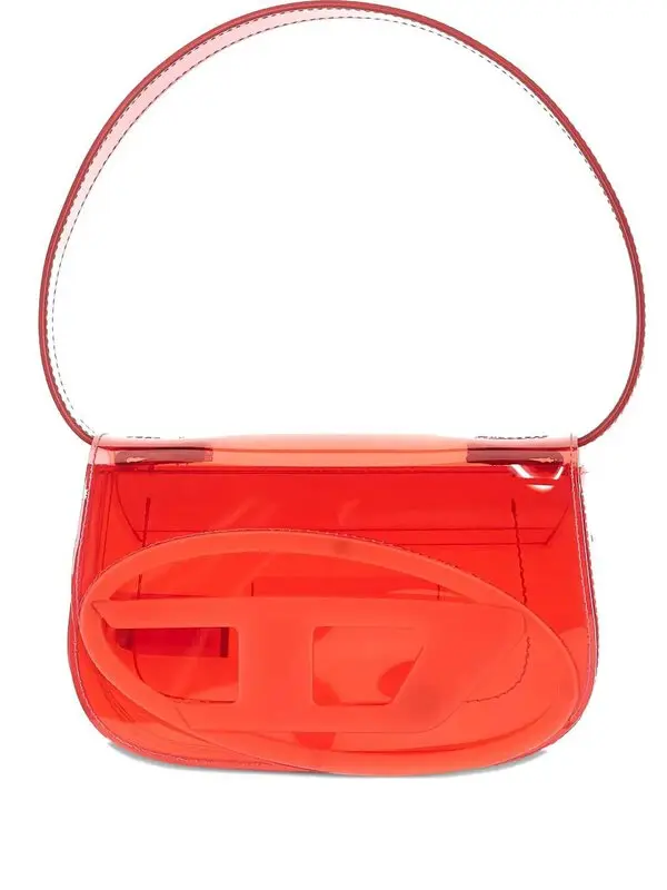 DIESEL® 1dr Shoulder Bag With Logo Plaque - Red