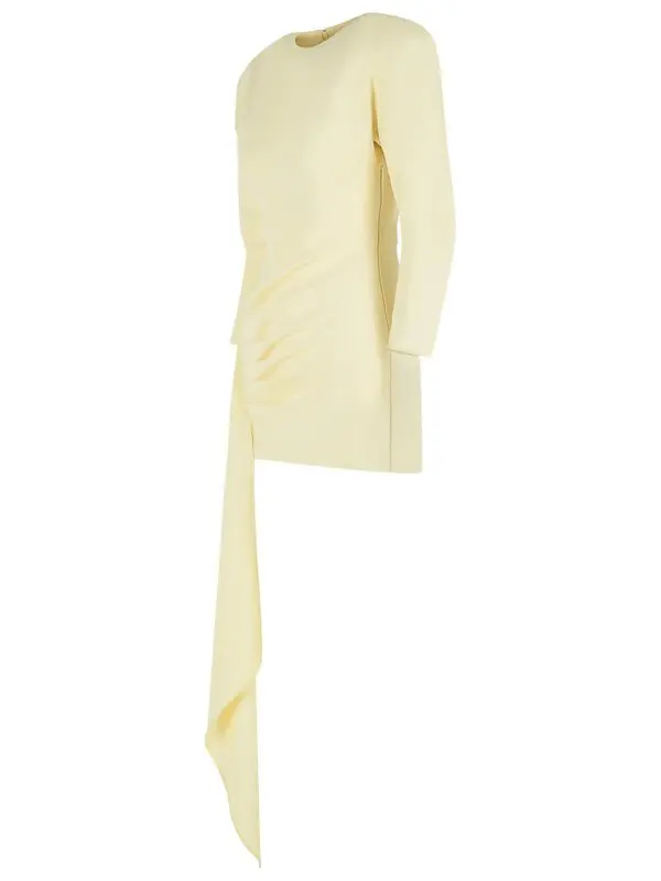 Andamane The Attico Asymmetrical Crêpe Curled Mini Dress