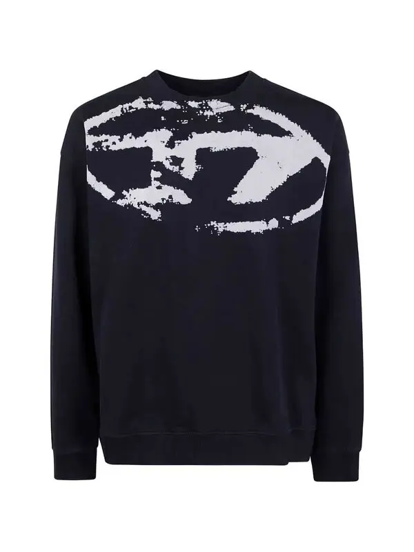DIESEL® Printed Crewneck Sweatshirt - Black