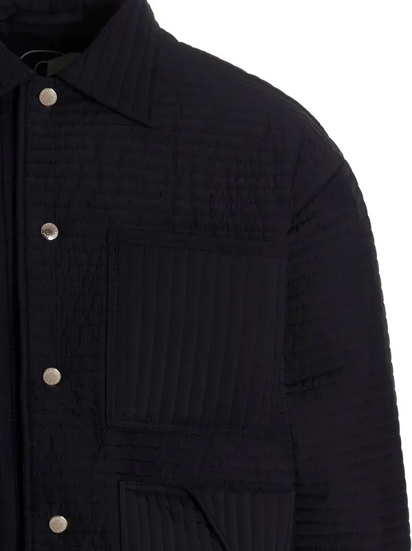 Khrisjoy Quilted Down Jacket With Striped Texture