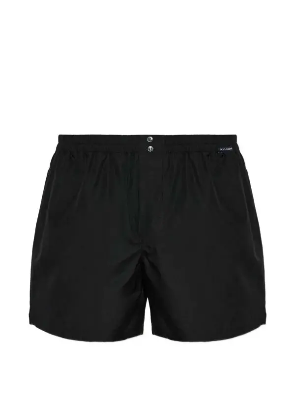 Dolce & Gabbana Boxer Shorts With Buttons - Black