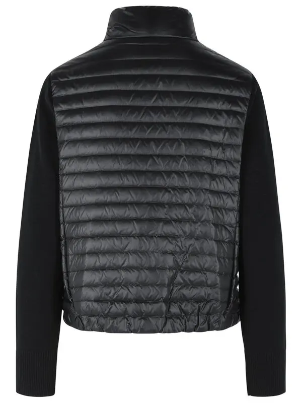 Moncler Padded Virgin Wool Cardigan With Zip Closure