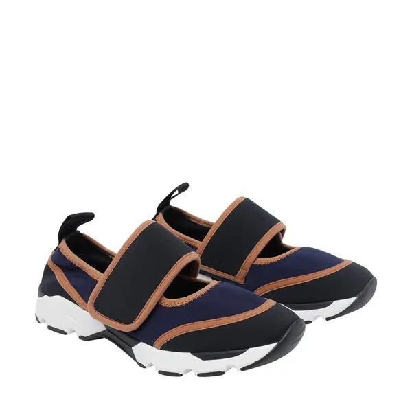 Marni Lycra Mary Jane Runner Sneakers - Blue