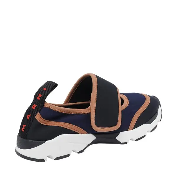 Marni Lycra Mary Jane Runner Sneakers - Blue