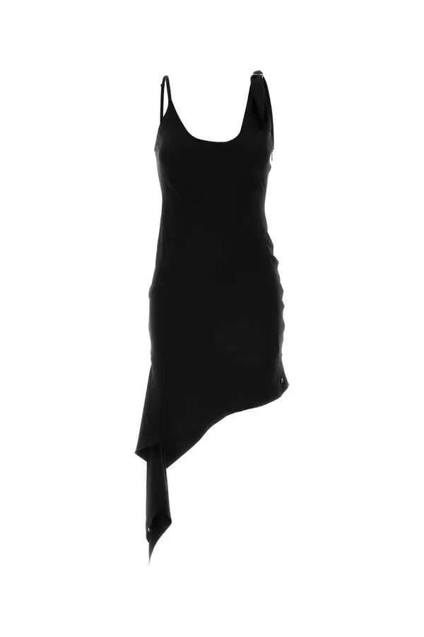 COURREGES Asymmetrical Mini Dress - Black