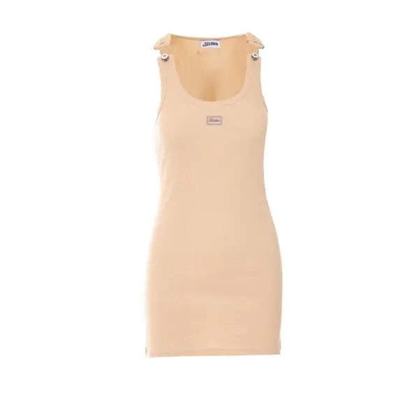 JEAN PAUL GAULTIER Patch And Overall Buckles Dress - Cream