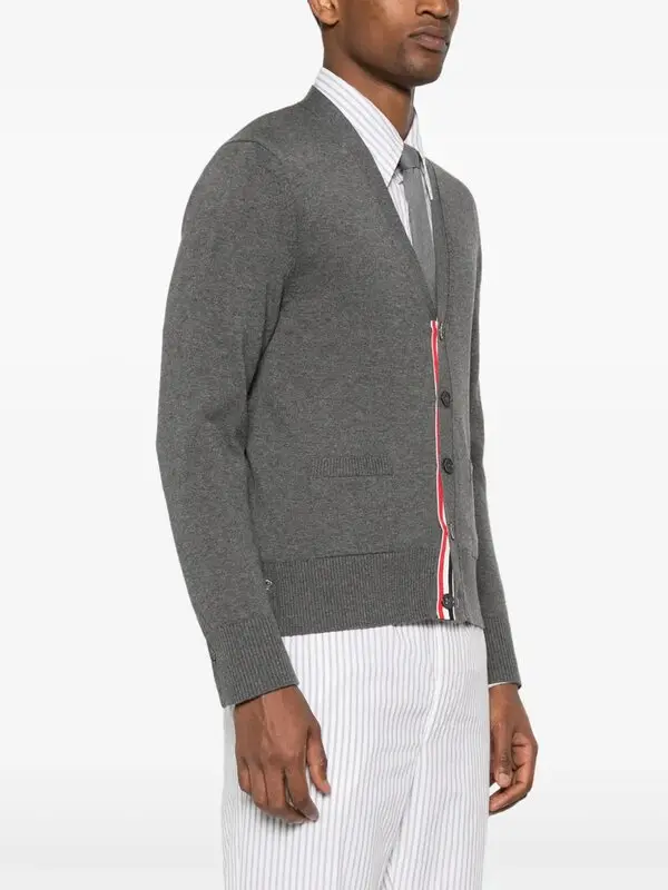 Thom Browne V-neck Cardigan - Gray