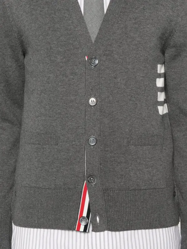 Thom Browne V-neck Cardigan - Gray