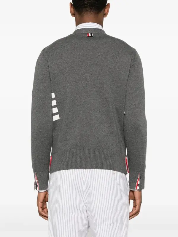 Thom Browne V-neck Cardigan - Gray