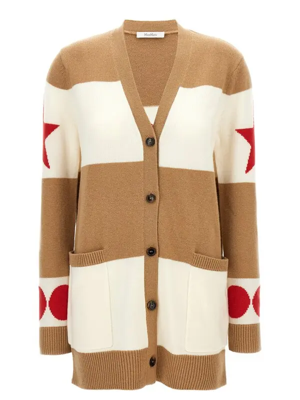 Max Mara Valido' Jacquard Knit Cardigan - Multicolor