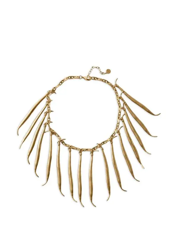 Jacquemus Haricots Necklace In Gold Tone Brass - Silver
