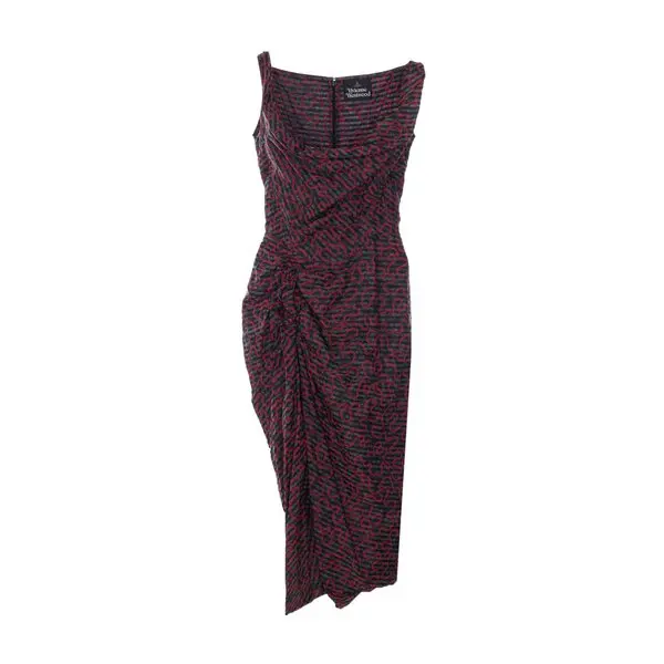 VIVIENNE WESTWOOD Side Panther Midi Dress - Black