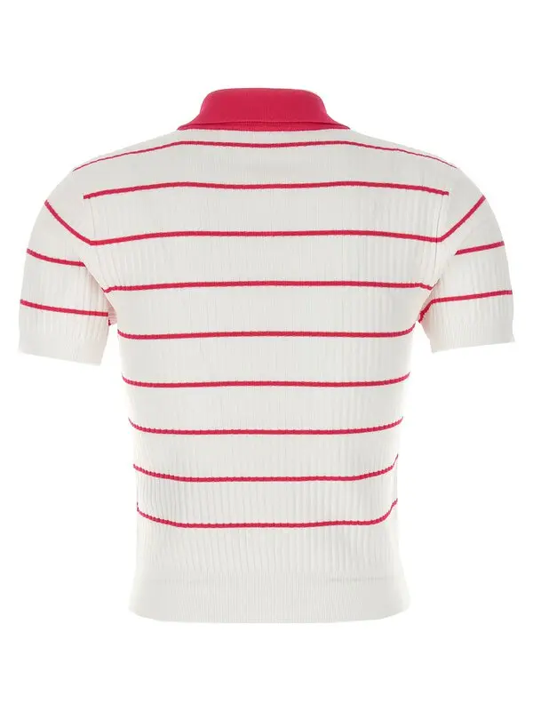Dsquared2 Striped Ribbed Polo Shirt