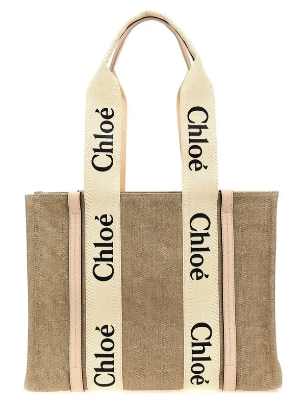 Chloé Woody Medium' Shopping Bag - Pink
