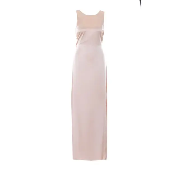 Max Mara Sleeveless Satin Dress - Pink