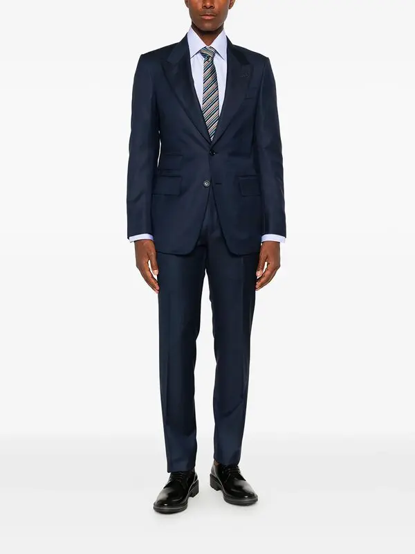 TOM FORD Shelton Single-breasted Wool Suit - Blue