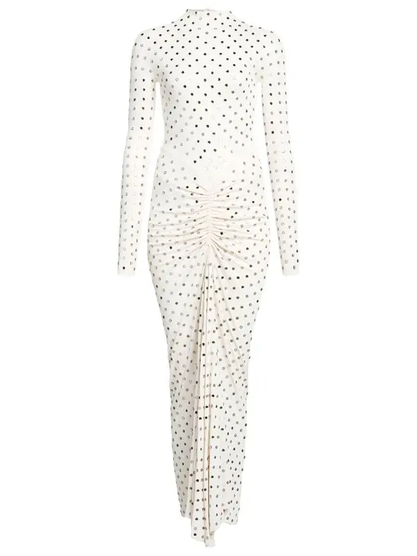 Alaïa Draped Fluid Strass Jersey Dress - Multicolor