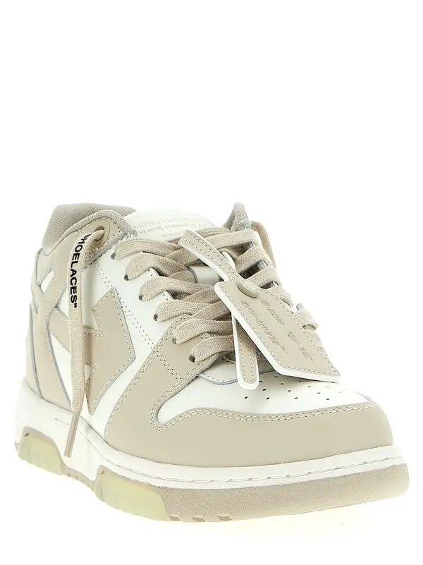 Off-White Out Of Office" Leather Sneakers - Cream