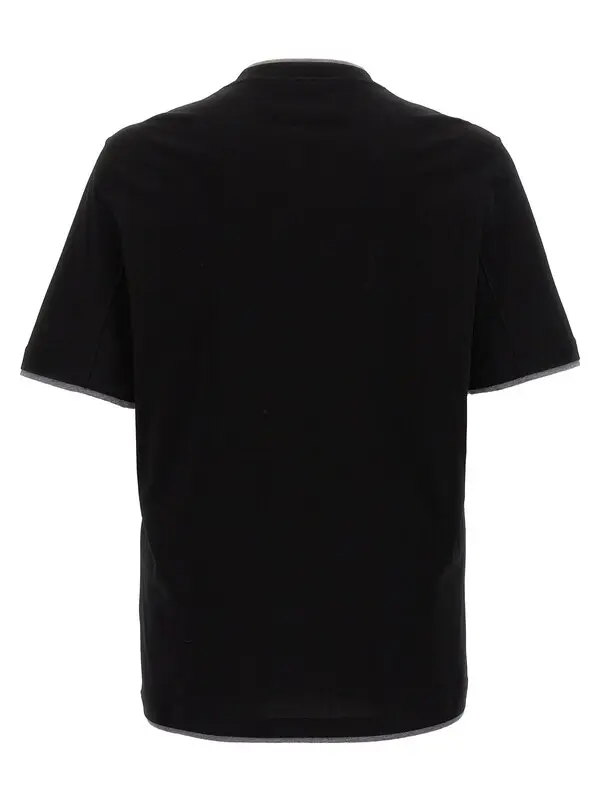 Brunello Cucinelli Double Hem T-shirt - Black