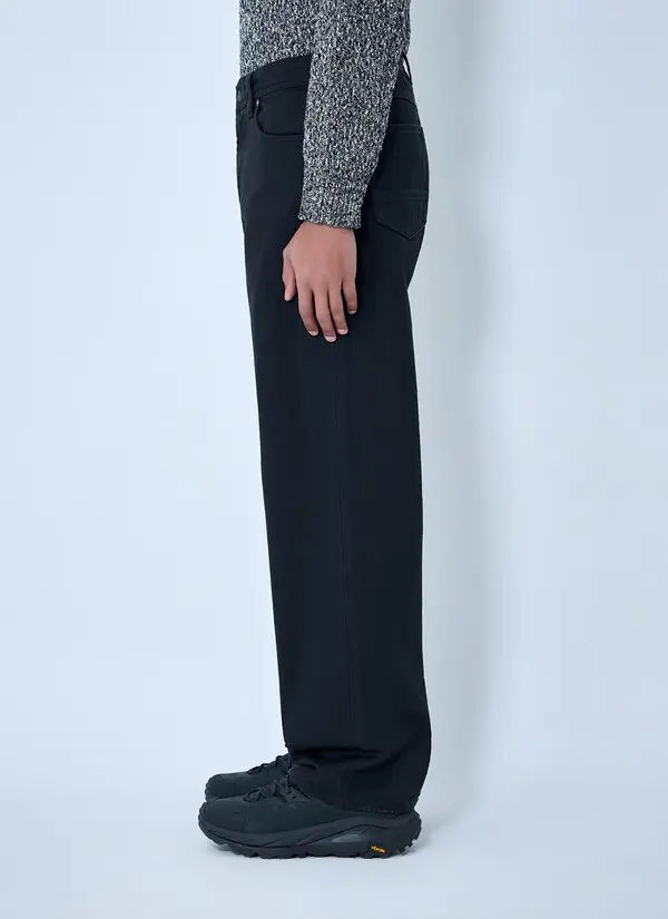 Stone Island Wide-leg Five-pocket Denim Trousers - Black