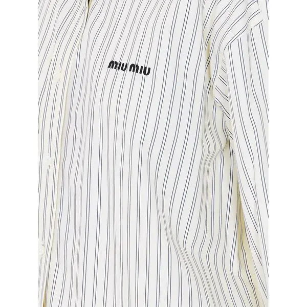 Miu Miu Striped Cotton Shirt