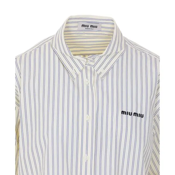 Miu Miu Striped Cotton Shirt