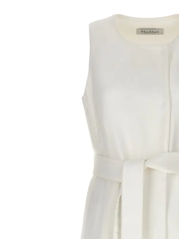Max Mara Aureo Maxi Waistcoat - White