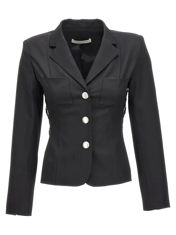Alessandra Rich Single-breasted Lace-up Blazer