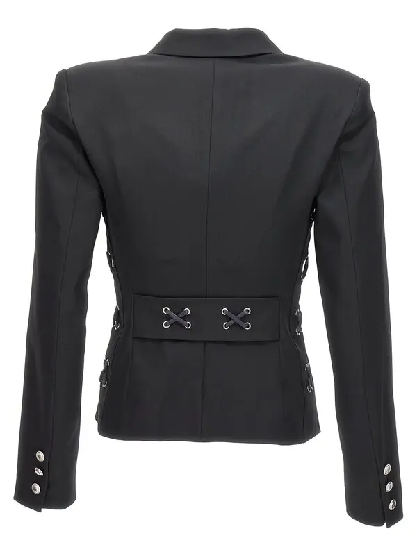 Alessandra Rich Single-breasted Lace-up Blazer