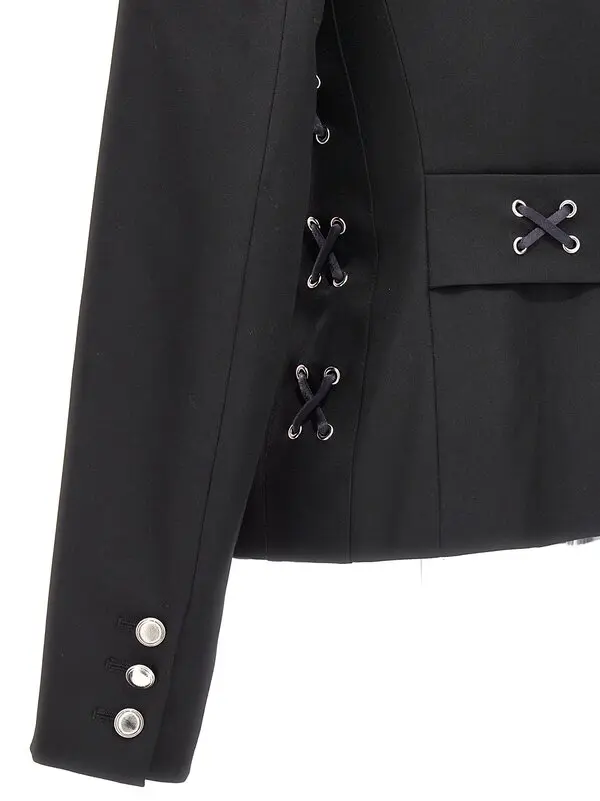 Alessandra Rich Single-breasted Lace-up Blazer