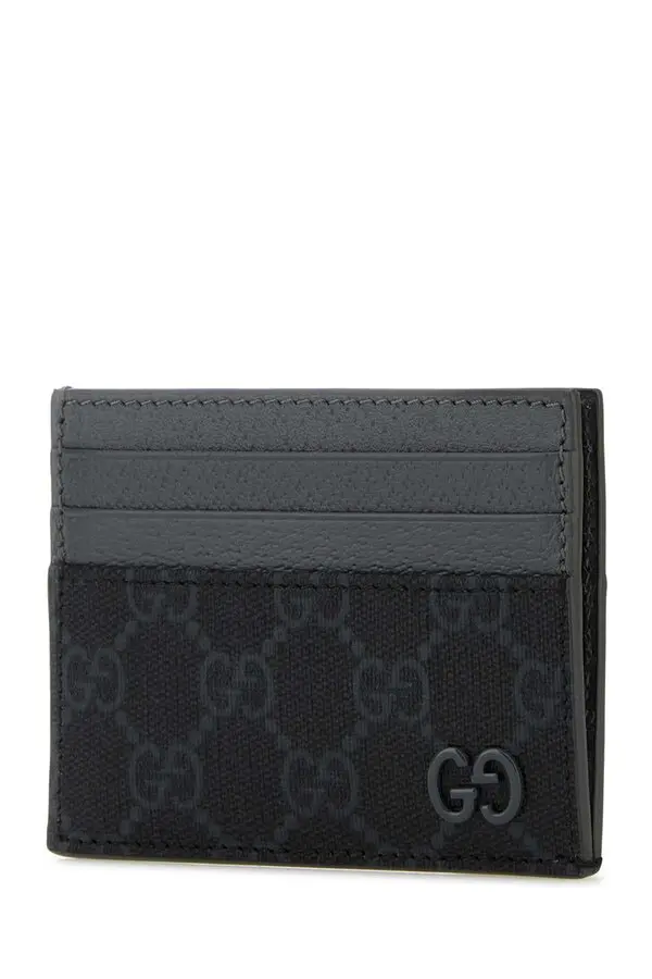 Gucci Gg Fabric And Leather Card Holder - Multicolor